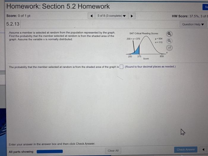 Solved Homework Section 5 2 Homework Se Score 0 Of 1 Pt 5