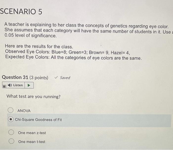 Solved SCENARIO 5 A teacher is explaining to her class the | Chegg.com