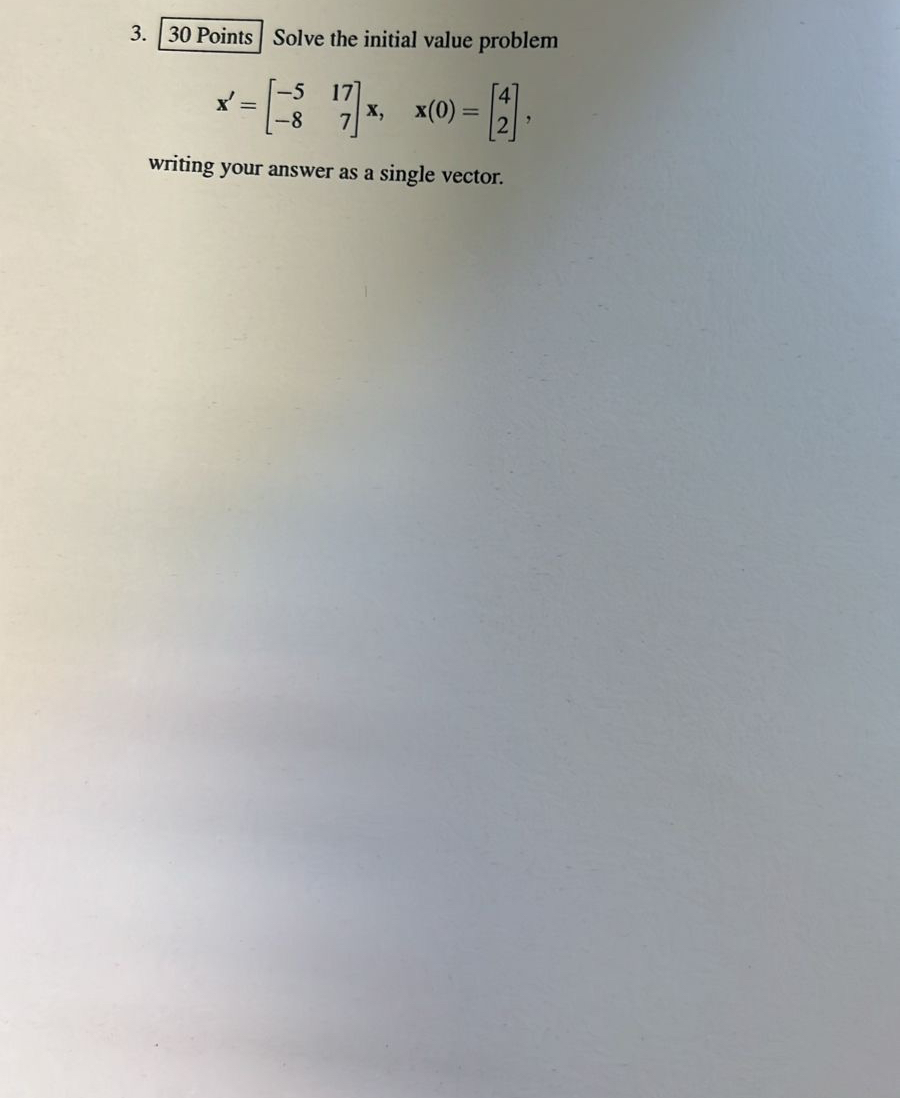 Solved 30 ﻿Points q, ﻿Solve the initial value | Chegg.com