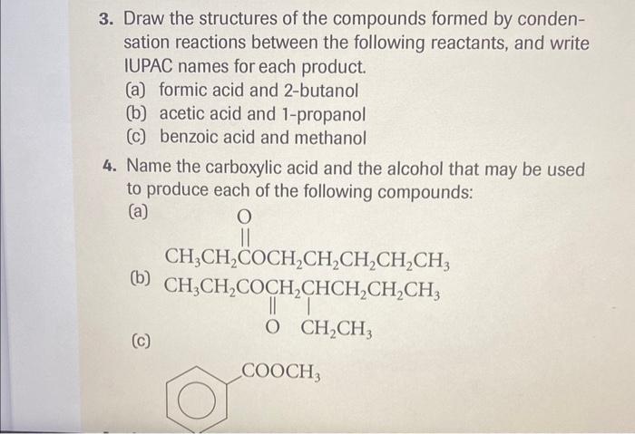 Solved 3. Draw the structures of the compounds formed by | Chegg.com