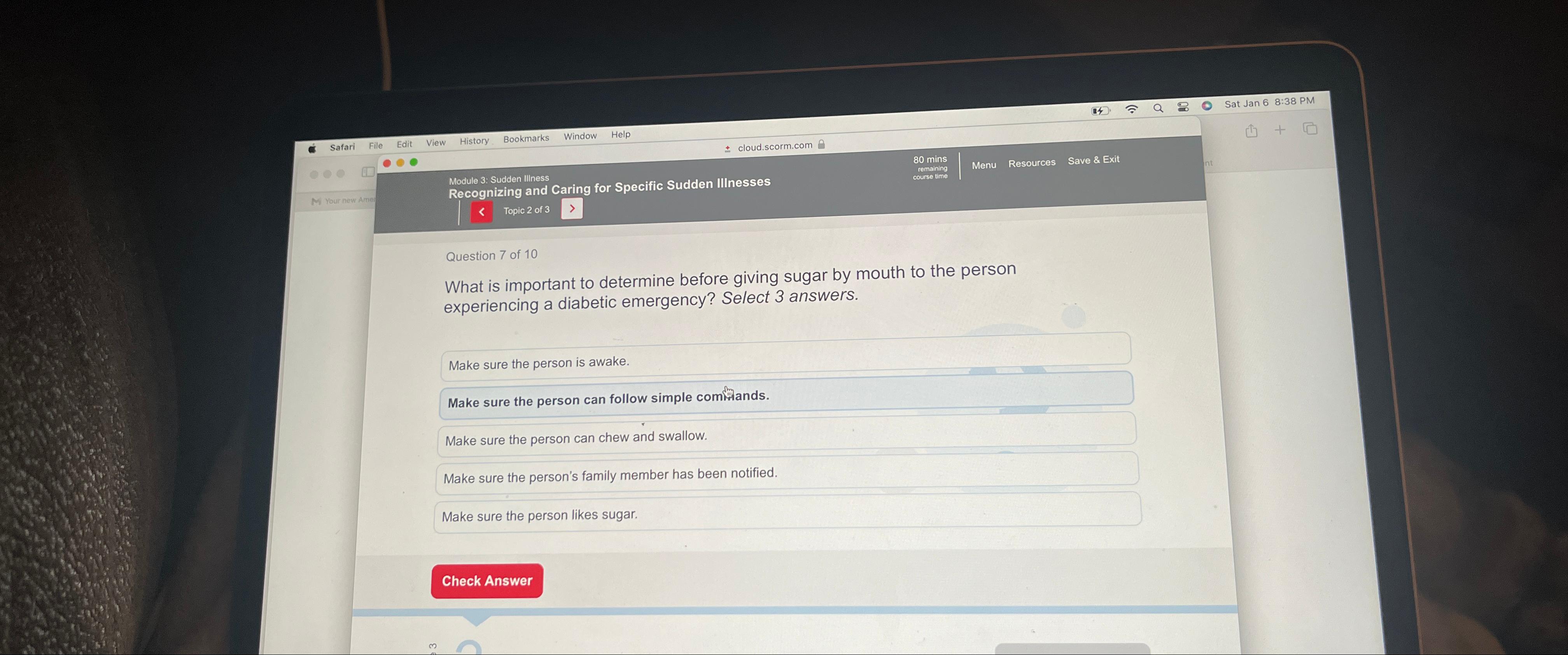 Solved Recognizing and Caring for Specific Sudden | Chegg.com