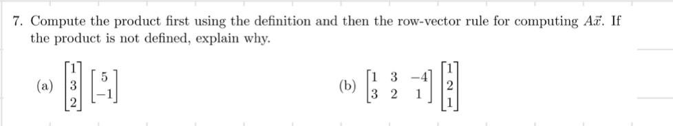 Solved Compute the product first using the definition and | Chegg.com