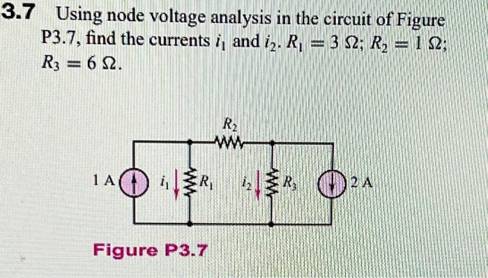 Solved 3.4 Using node voltage analysis in the circuit of | Chegg.com