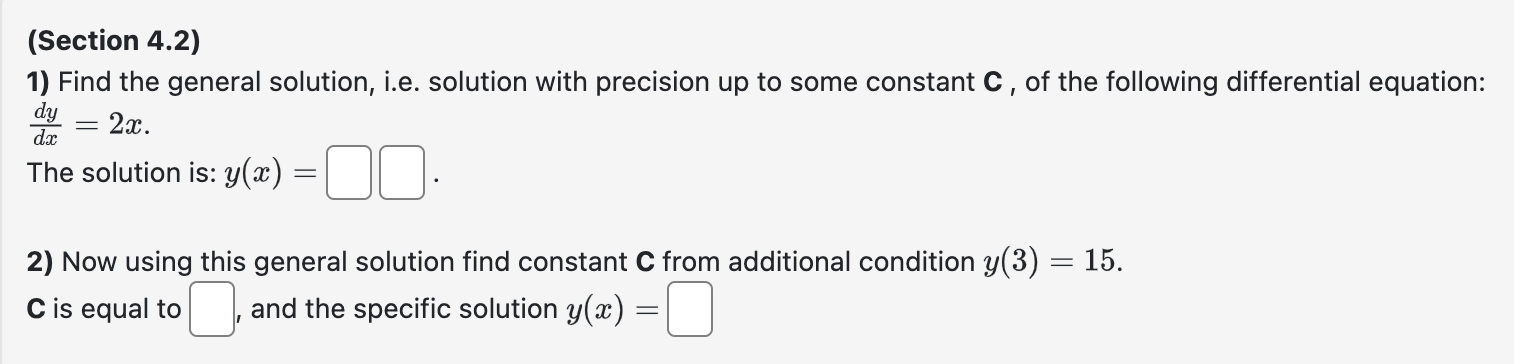 Solved (Section 4.2)Find the general solution, i.e. | Chegg.com