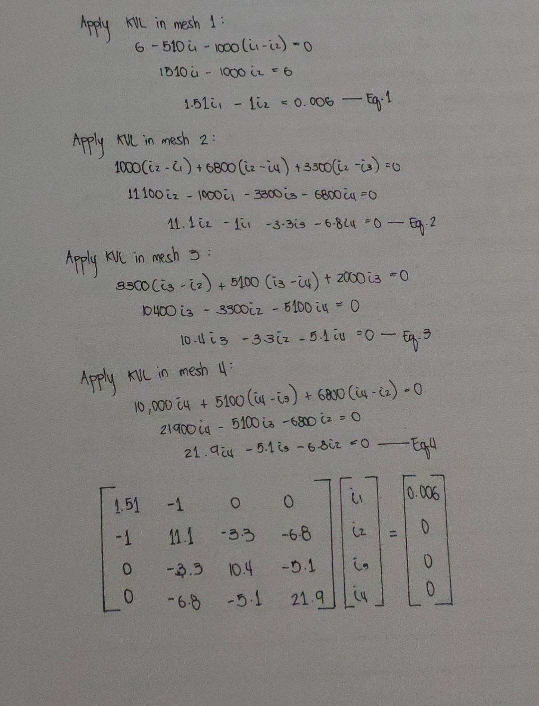 Solved Solve the matrix given in this picture and use | Chegg.com