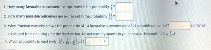 Solved 1. How many favorable outcomes are expressed in the | Chegg.com