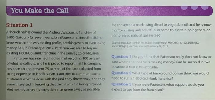 Solved You Make the Call | Chegg.com