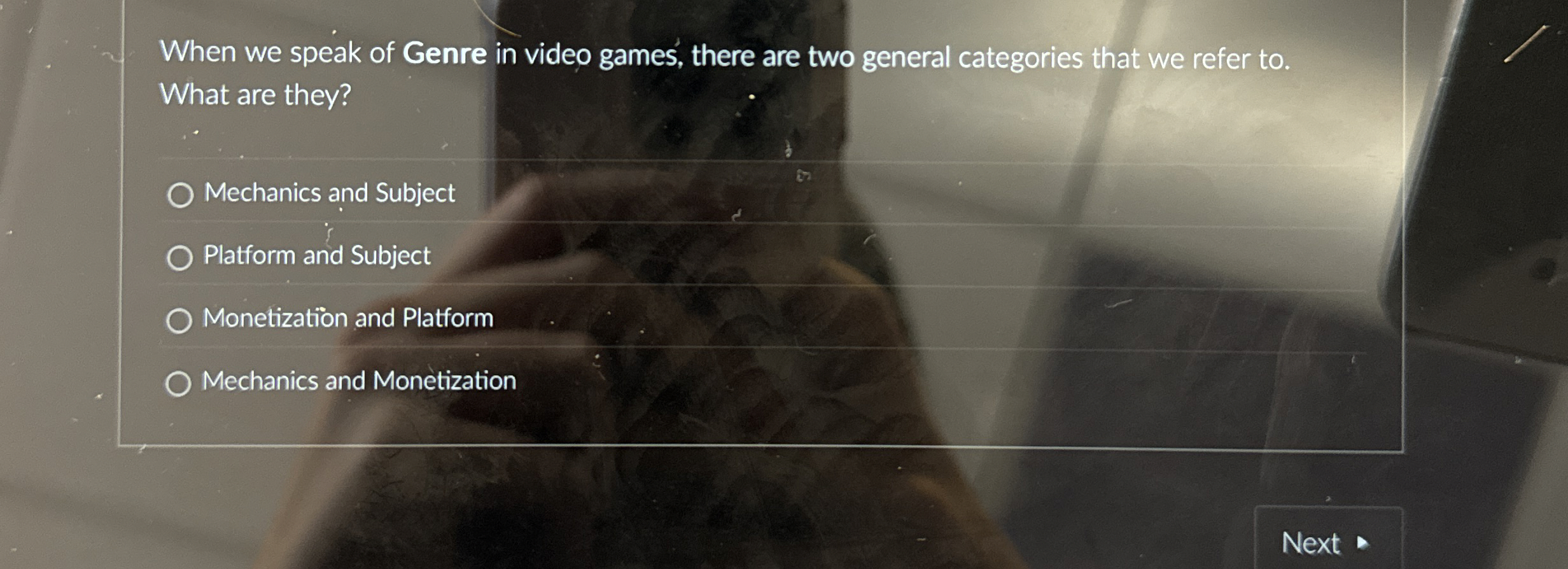 Solved When we speak of Genre in video games, there are two | Chegg.com
