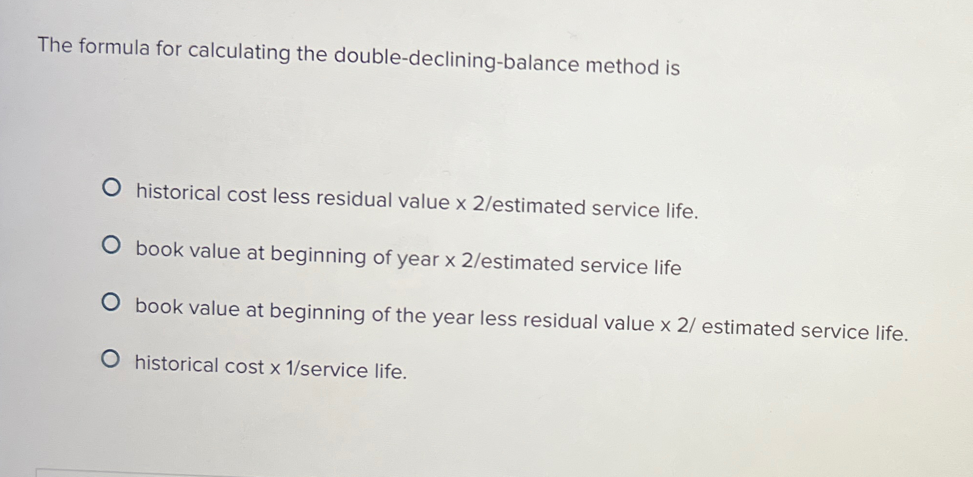 Solved The formula for calculating the | Chegg.com