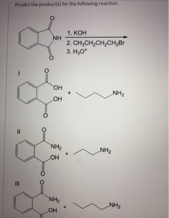 Solved Predict the product(s) for the following reaction. NH | Chegg.com