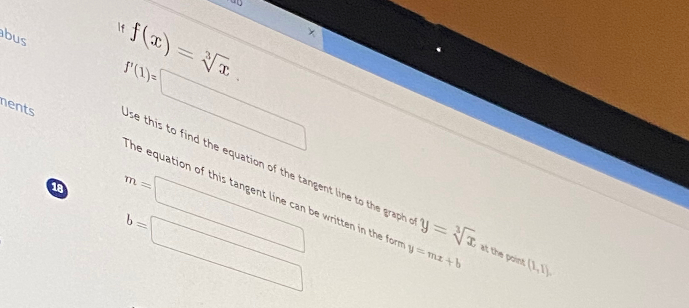 Solved If f(x)=x3 f'(1)=f'(1)=Use this toThe equat ind the | Chegg.com