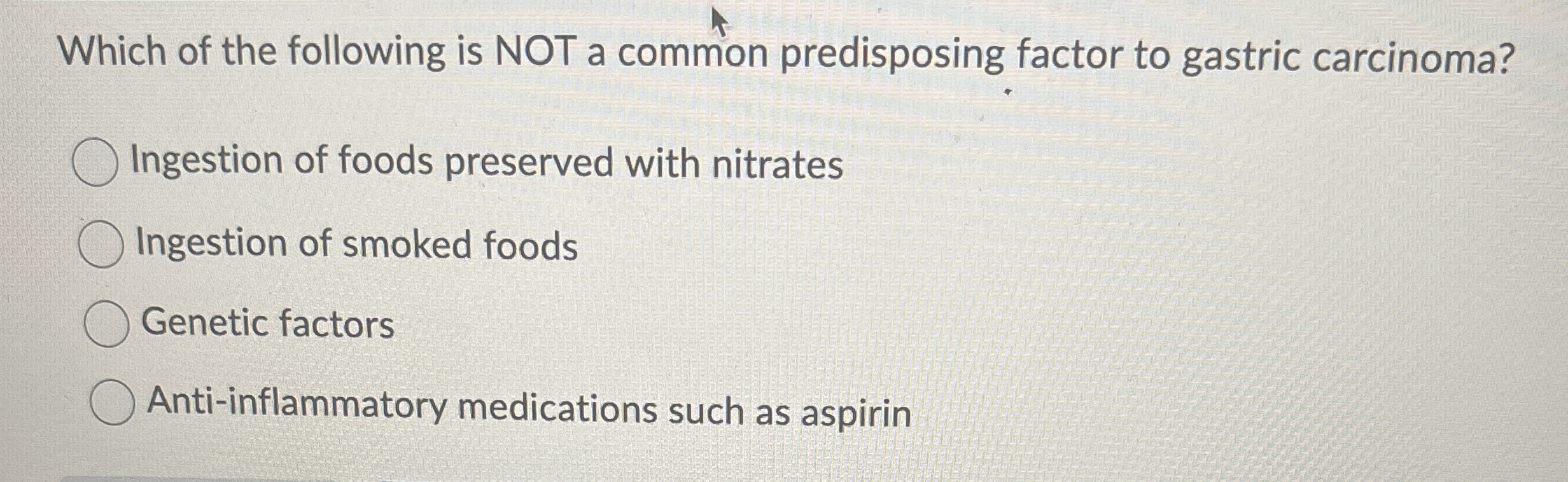 Solved Which of the following is NOT a common predisposing | Chegg.com