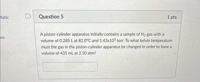 Solved A piston-cylinder apparatus initially contains a | Chegg.com