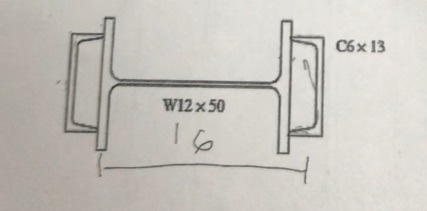 Solved The column is composed of a W12x50 and two channel | Chegg.com
