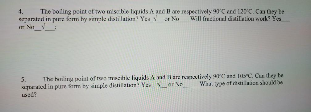Solved 4. The boiling point of two miscible liquids A and B | Chegg.com