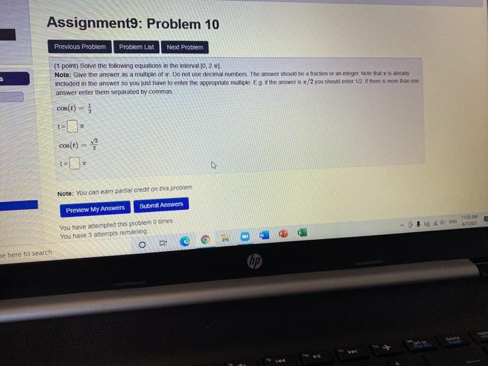 Solved Assignment9 Problem 10 Previous Problem Problem List 7911