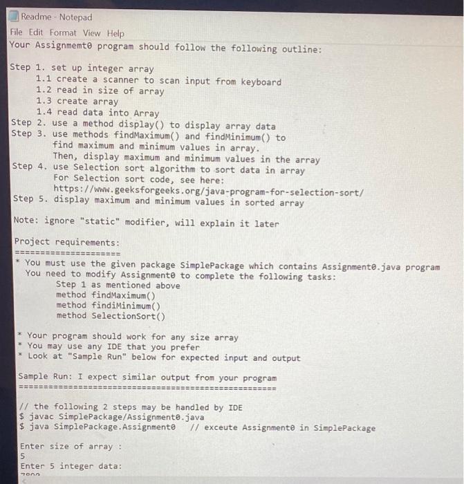 Solved Readme Notepad File Edit Format View Help Your | Chegg.com