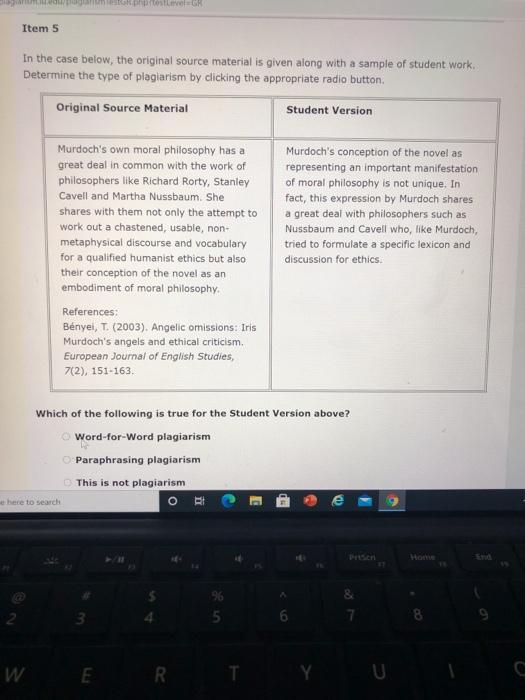 Solved Item 5 In the case below, the original source | Chegg.com