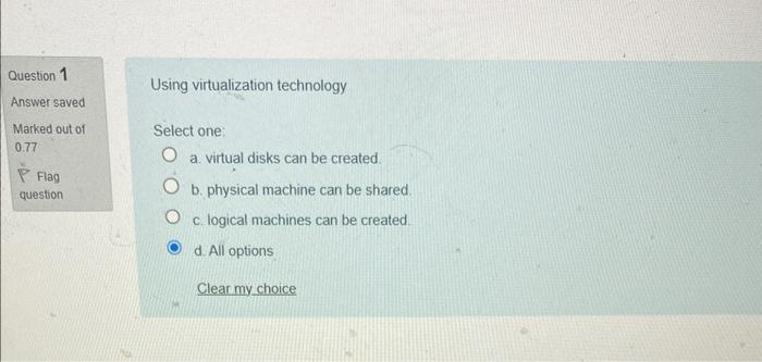 Solved cloud computing Using virtualization technologySelect | Chegg.com