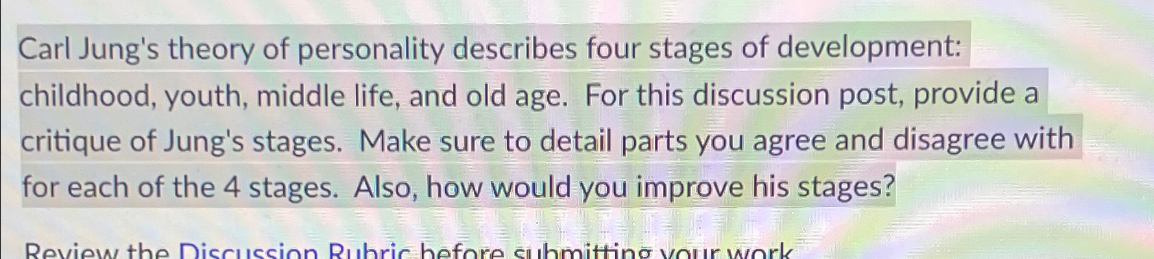 Solved Carl Jung's theory of personality describes four | Chegg.com