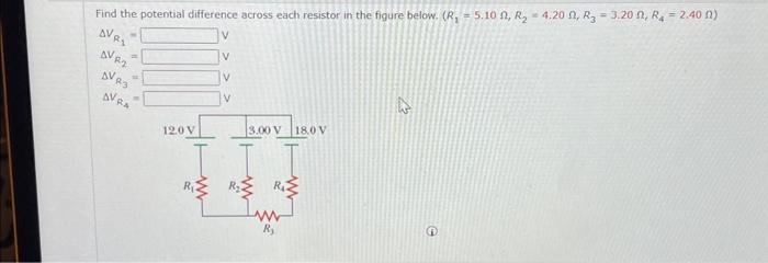 Find the potential difference across each resistor in | Chegg.com
