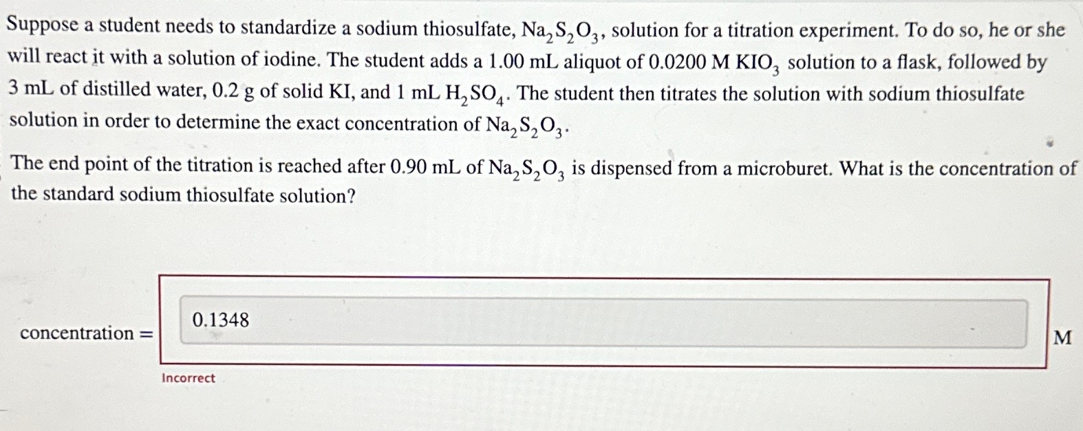 Solved Suppose a student needs to standardize a sodium | Chegg.com