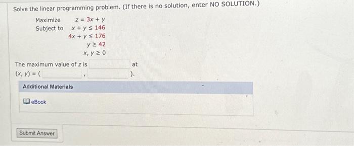 Solved \\[ \\begin{array}{l} \\text { Maximize } \\quad z=3 | Chegg.com