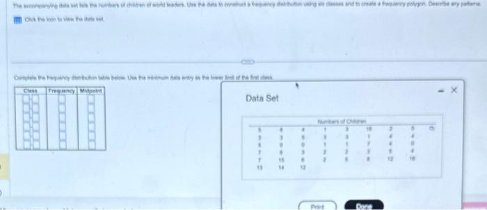 Data Set | Chegg.com