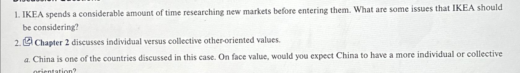 Solved IKEA spends a considerable amount of time researching | Chegg.com