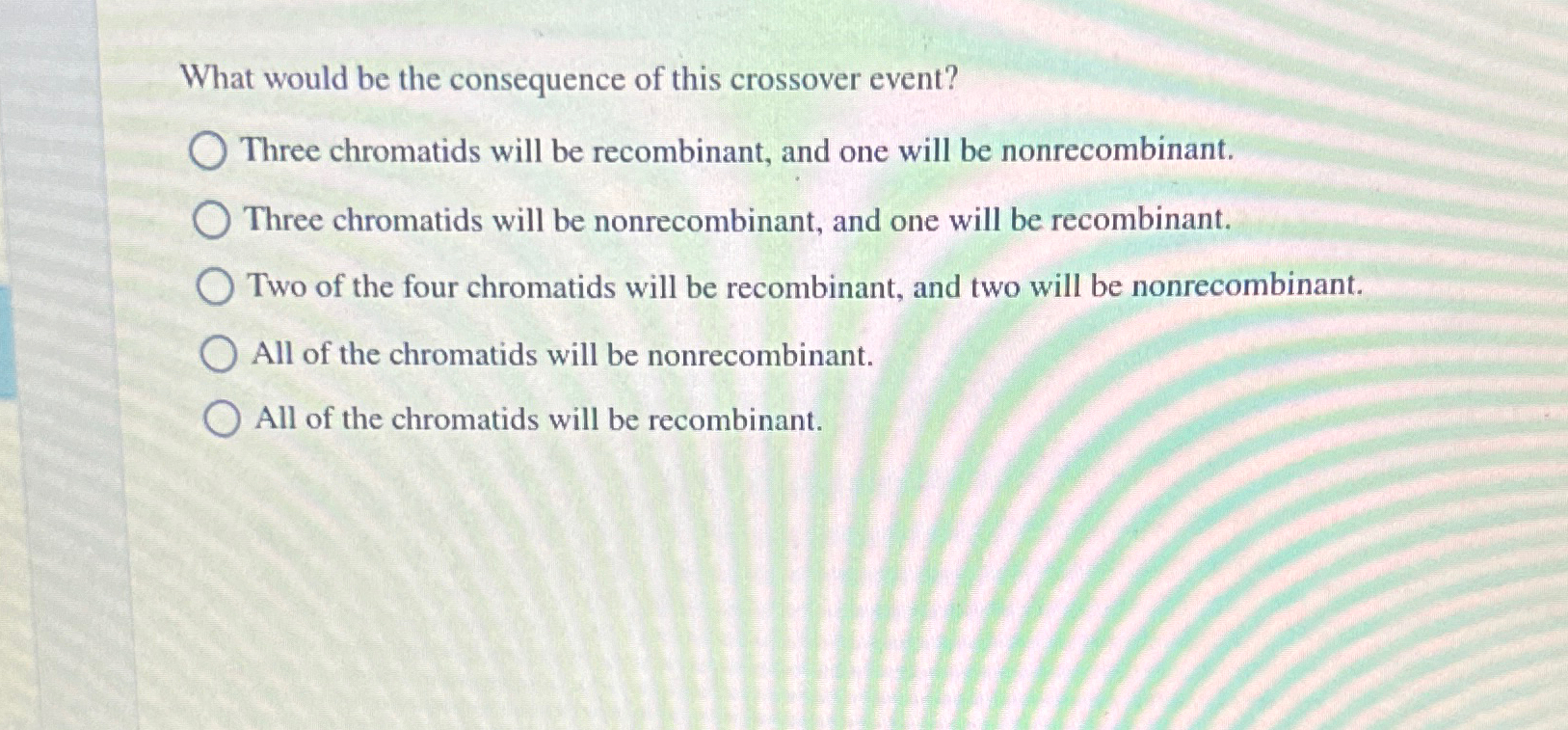 Solved What would be the consequence of this crossover | Chegg.com