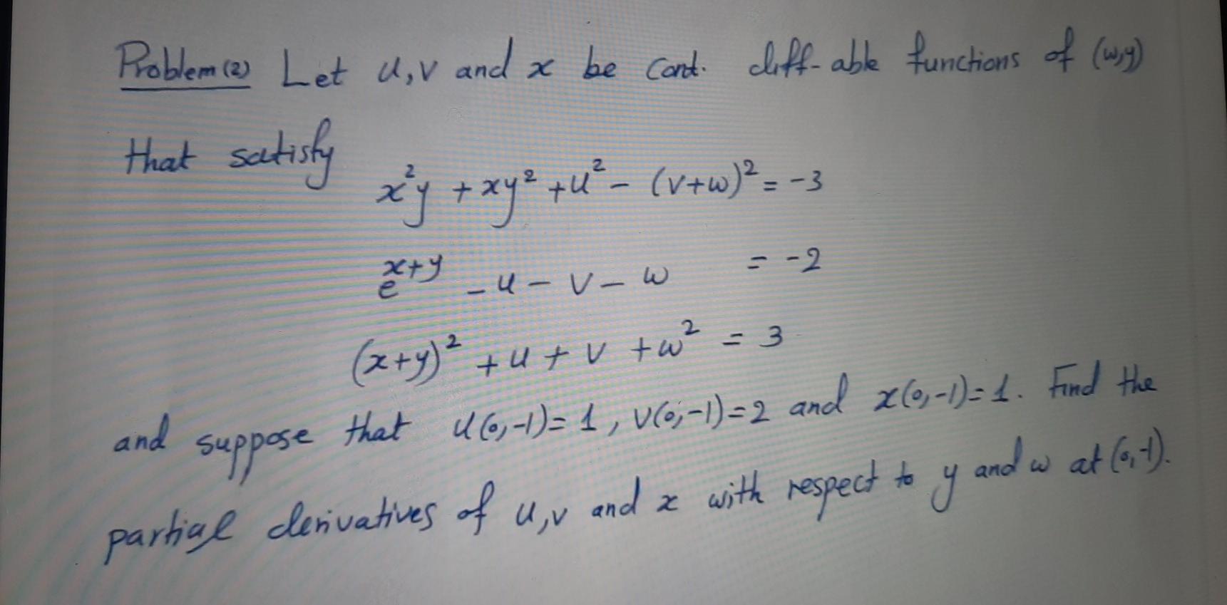 Solved Problem (2) Let u,v and x be cont. cliff-able | Chegg.com