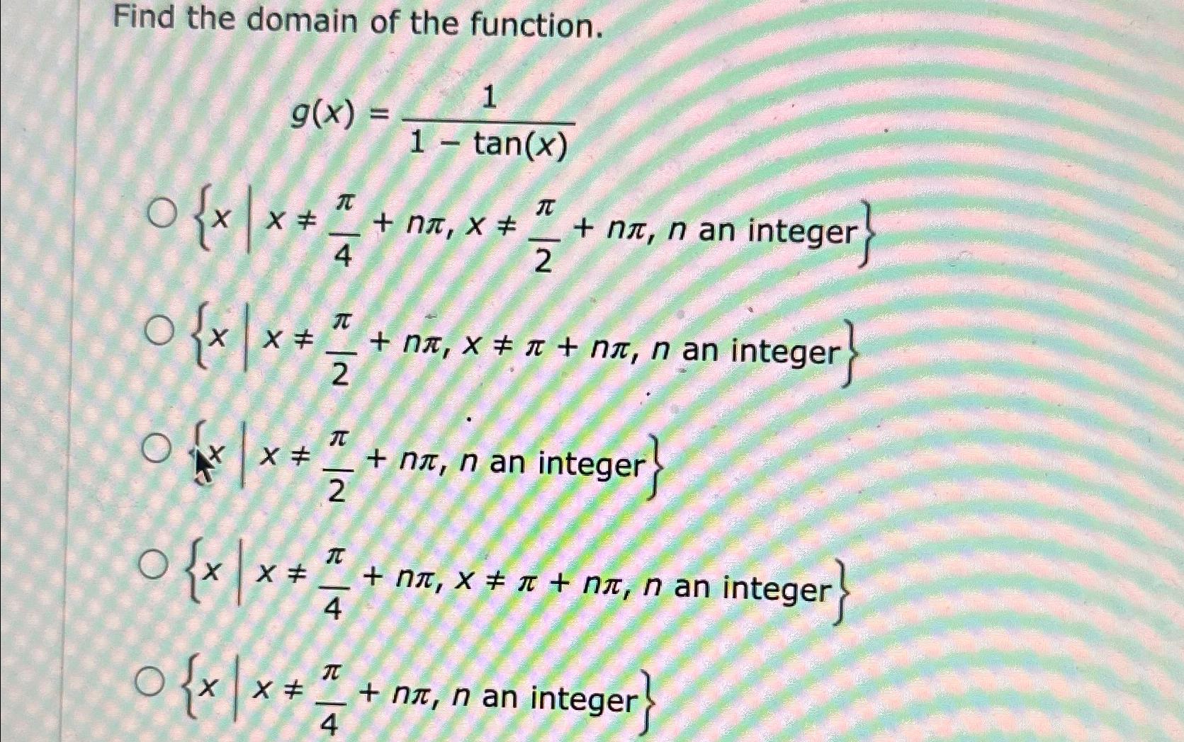 Solved Find the domain of the | Chegg.com
