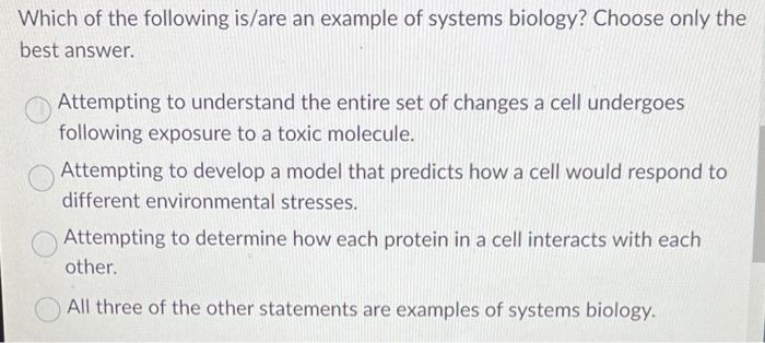 Solved which of the following is/are an example of systems | Chegg.com