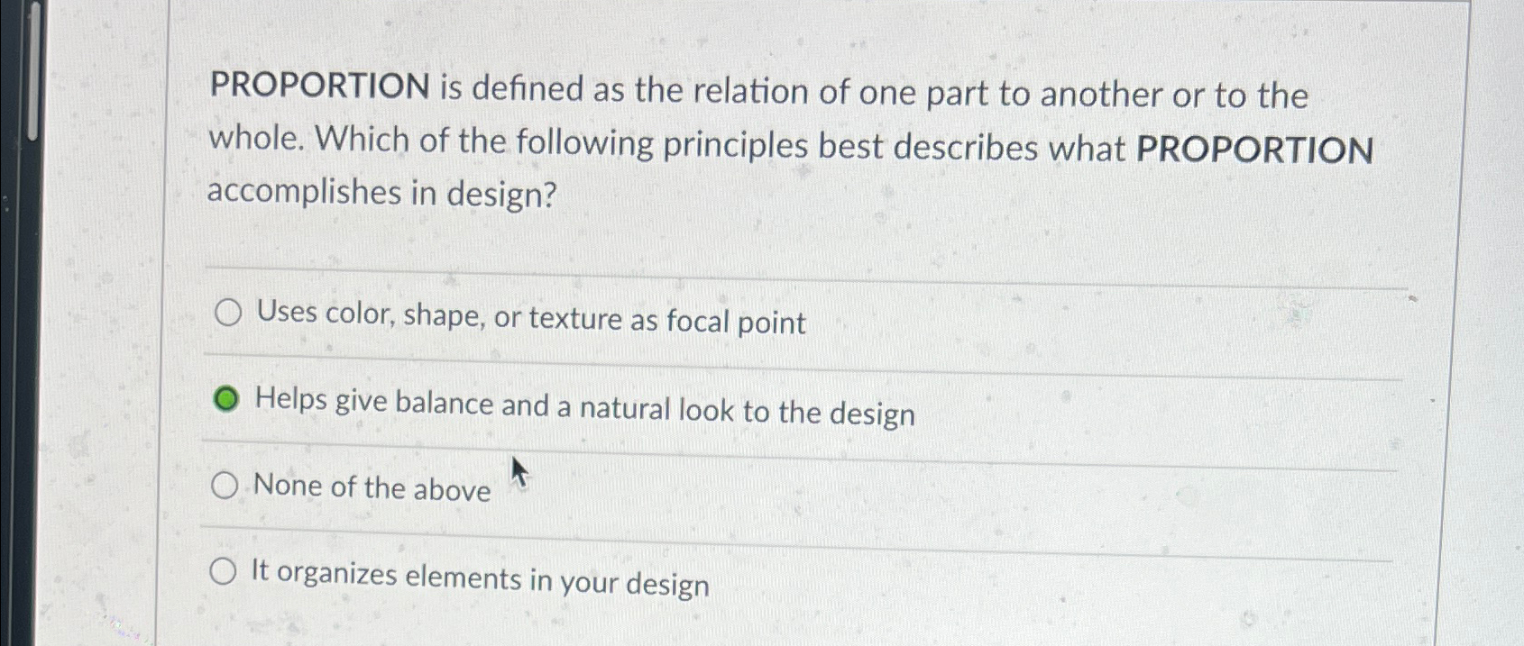 Solved PROPORTION is defined as the relation of one part to | Chegg.com