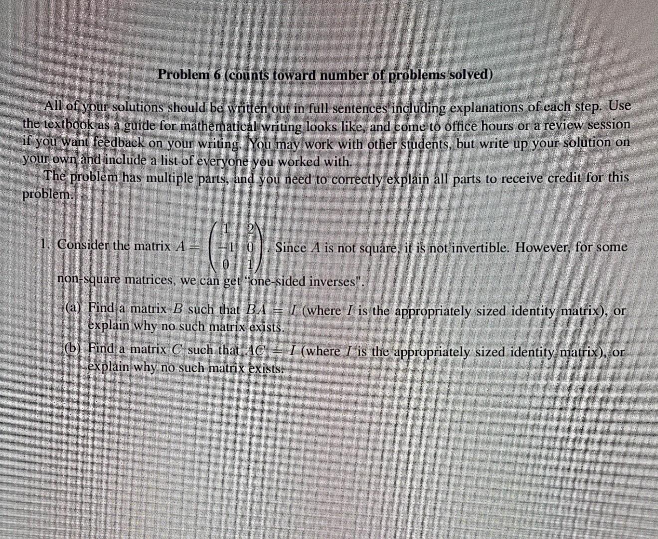 Solved Problem 6 (counts toward number of problems solved) | Chegg.com