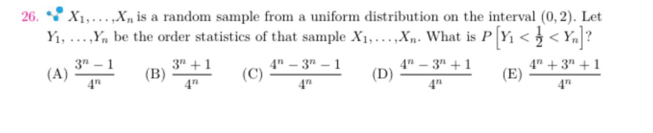 Solved :'x1,dots,xn ﻿is a random sample from a uniform | Chegg.com