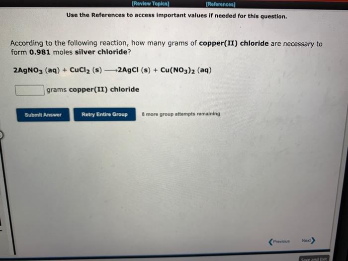 Solved According to the following reaction, how many grams | Chegg.com