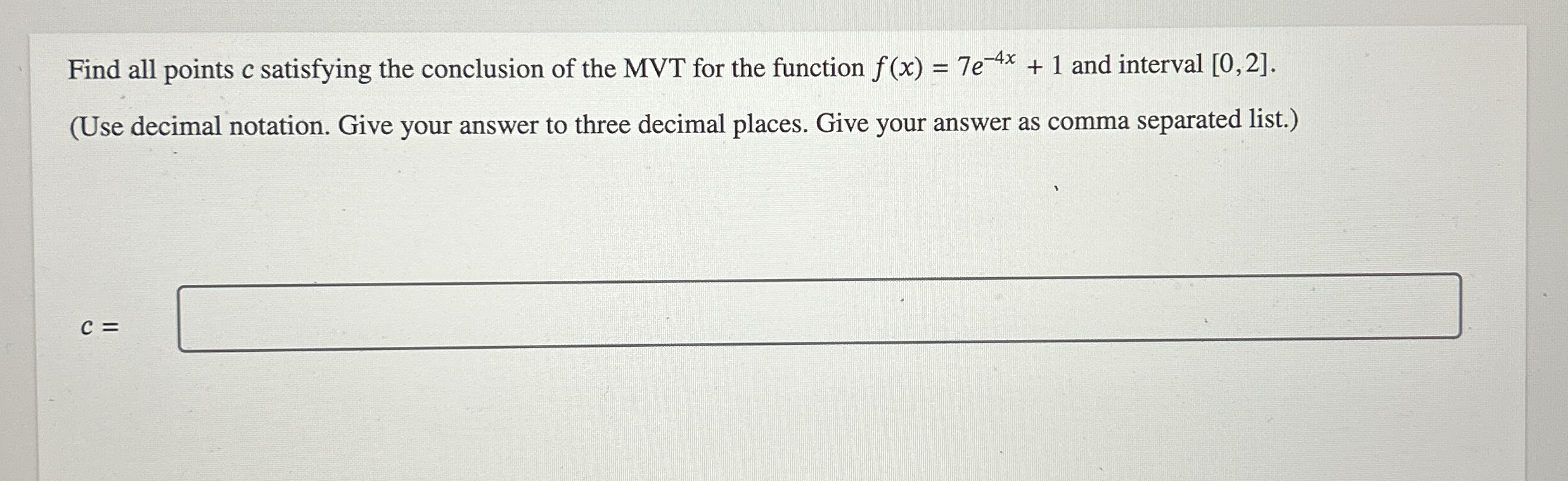 Solved Find all points c ﻿satisfying the conclusion of the | Chegg.com
