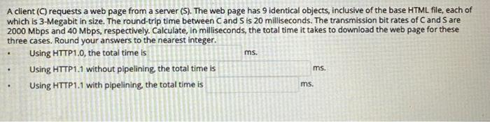 Solved Calculate the nodal delay in milliseconds (ms) for a | Chegg.com