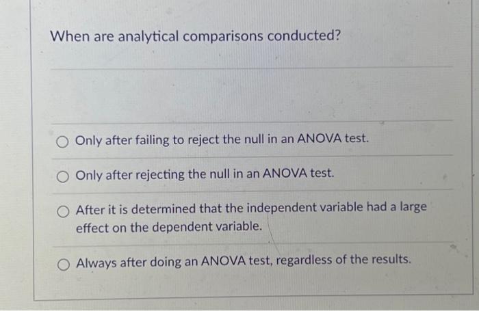 Solved What are the two types of analytical comparisons that | Chegg.com