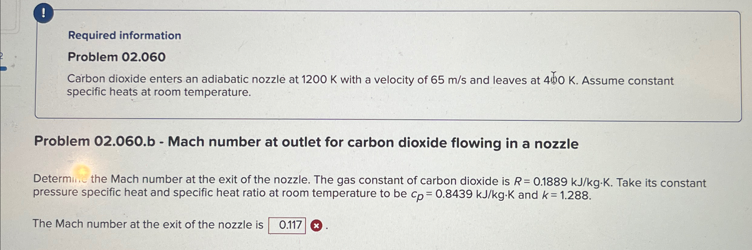 Solved !Required informationProblem 02.060Carbon dioxide | Chegg.com