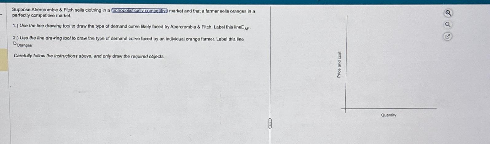 Solved perfectly compotitive market.1.) ﻿Use the line | Chegg.com