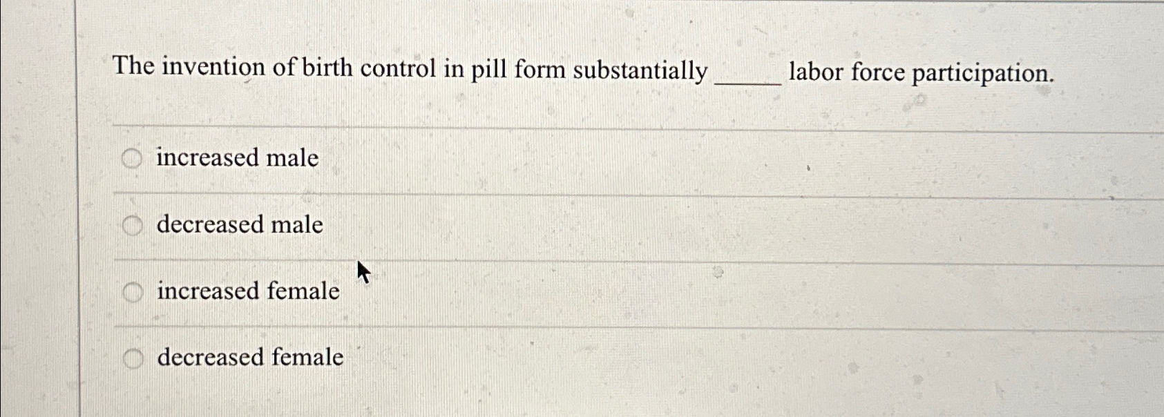 Solved The Invention Of Birth Control In Pill Form