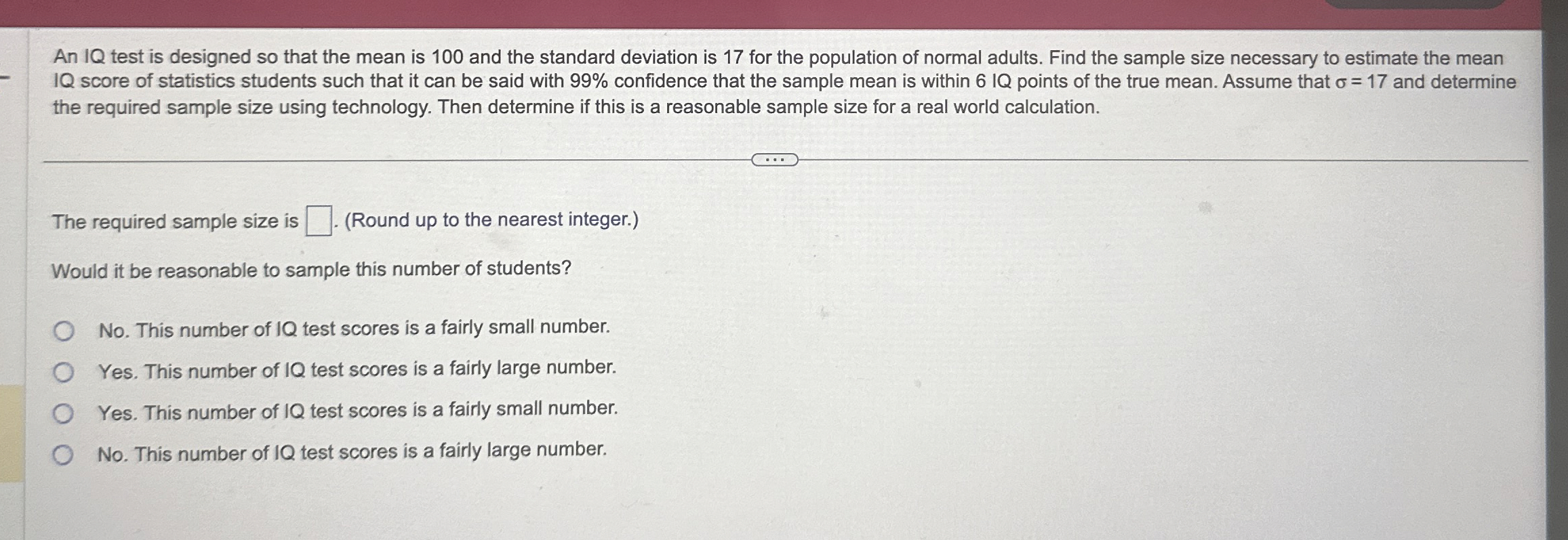 Solved An IQ test is designed so that the mean is 100 ﻿and | Chegg.com