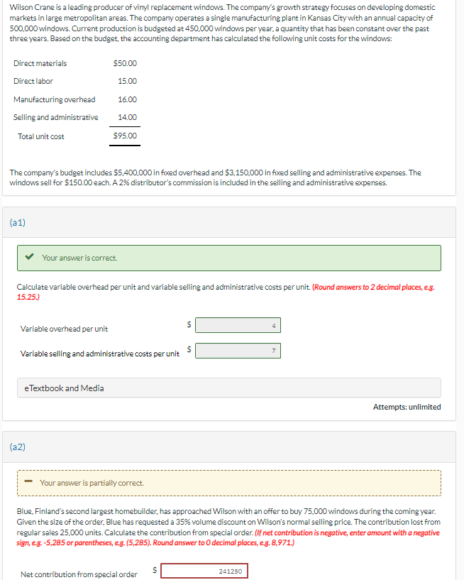 Solved How do you find the net contribution from special | Chegg.com