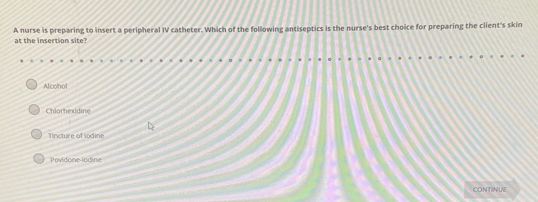 Solved A nurse is preparing to insert a peripheral IV | Chegg.com