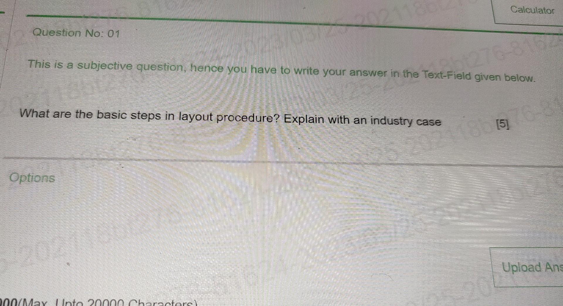 Solved Question No: 01 This is a subjective question, hence | Chegg.com