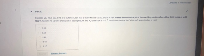 Solved Constants ! Periodic Table - Part A Suppose you have | Chegg.com