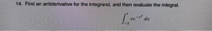 Solved 14. Find an antiderivative for the integrand, and | Chegg.com