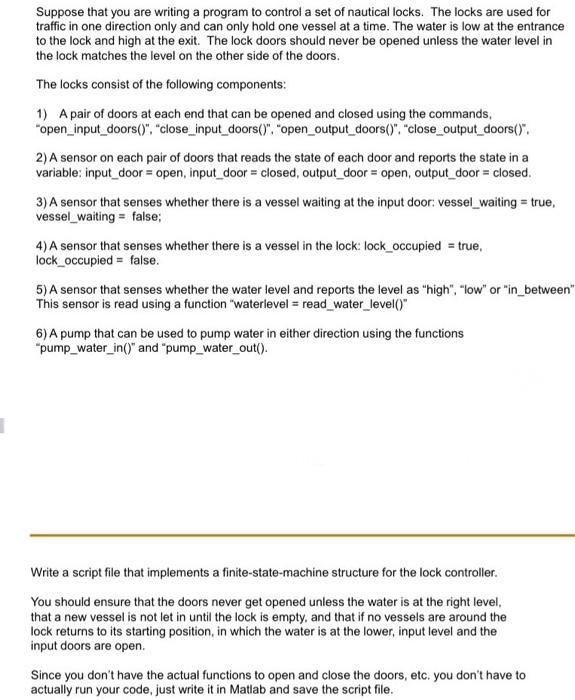 Suppose that you are writing a program to control a | Chegg.com